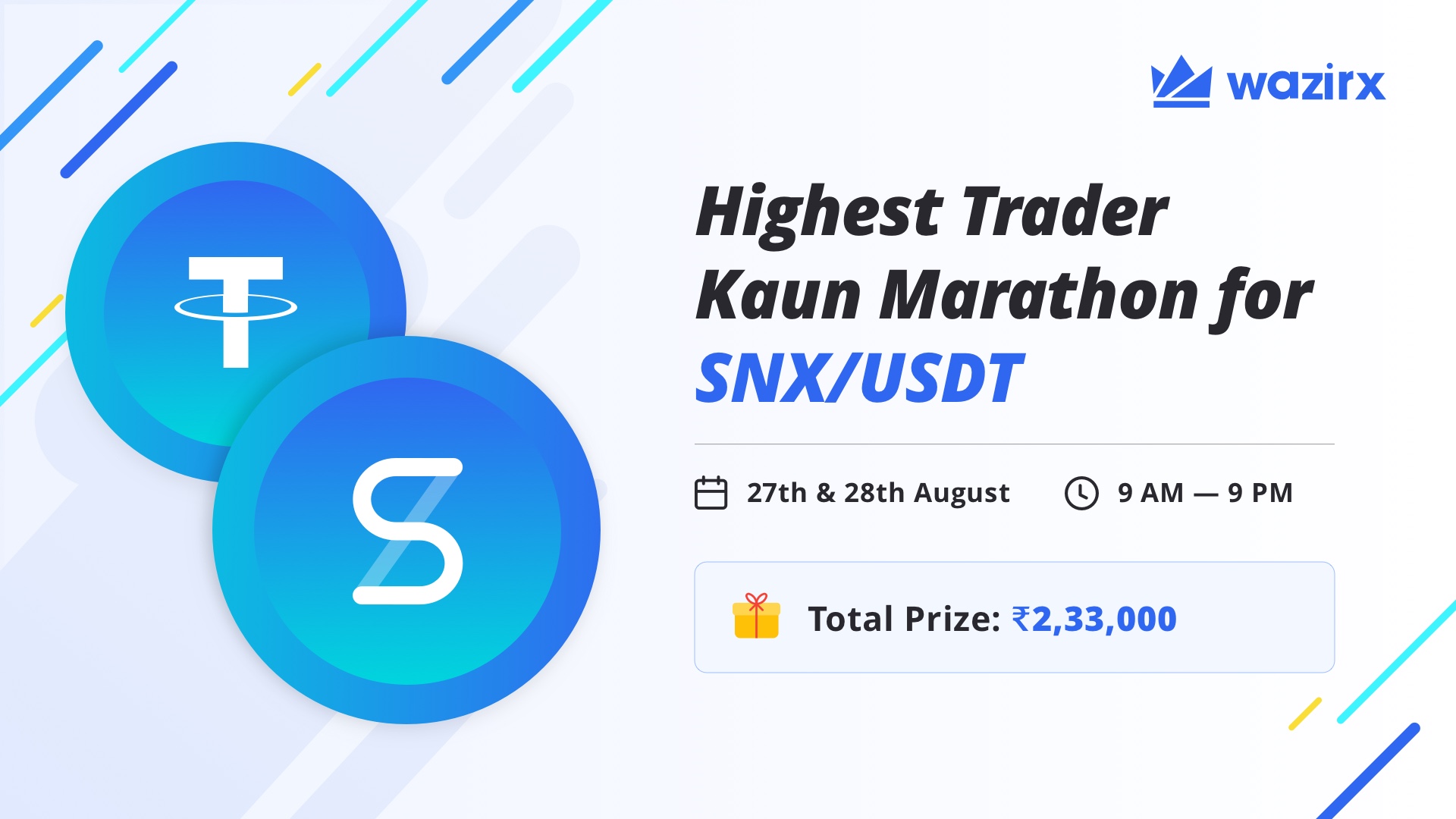 Highest Trader Kaun Marathon: SNX/USDT - WazirX Blog