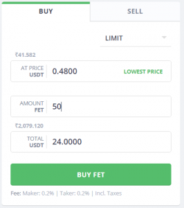 How To Buy FET Coin In India?