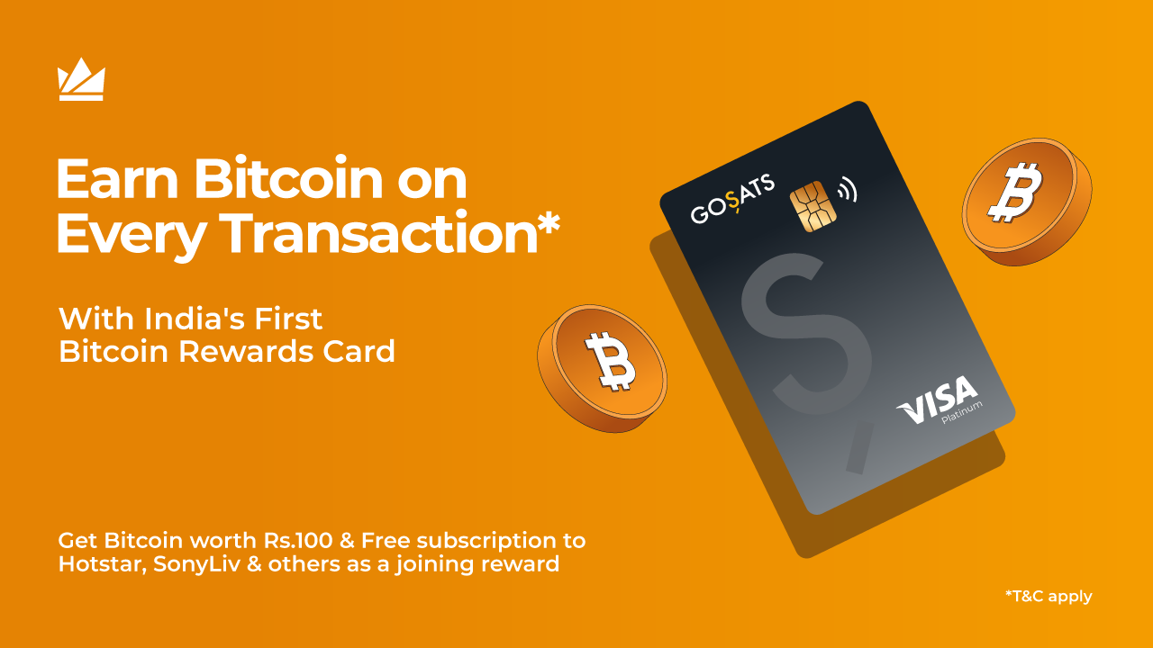 GoSats 🤝 WazirX: Download The App, Buy GoSats Elite Card, Get Bitcoin ...
