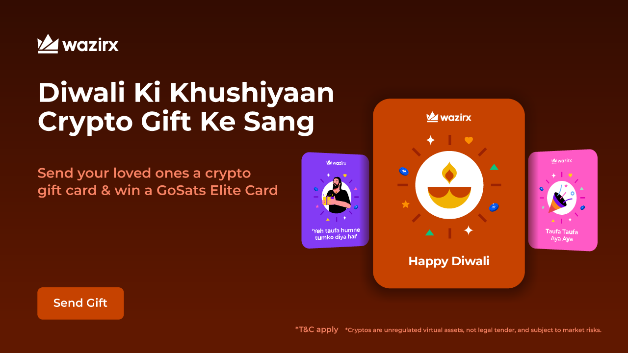 Celebrate Diwali With Crypto Gift Cards & Win Exciting Prizes- WazirX